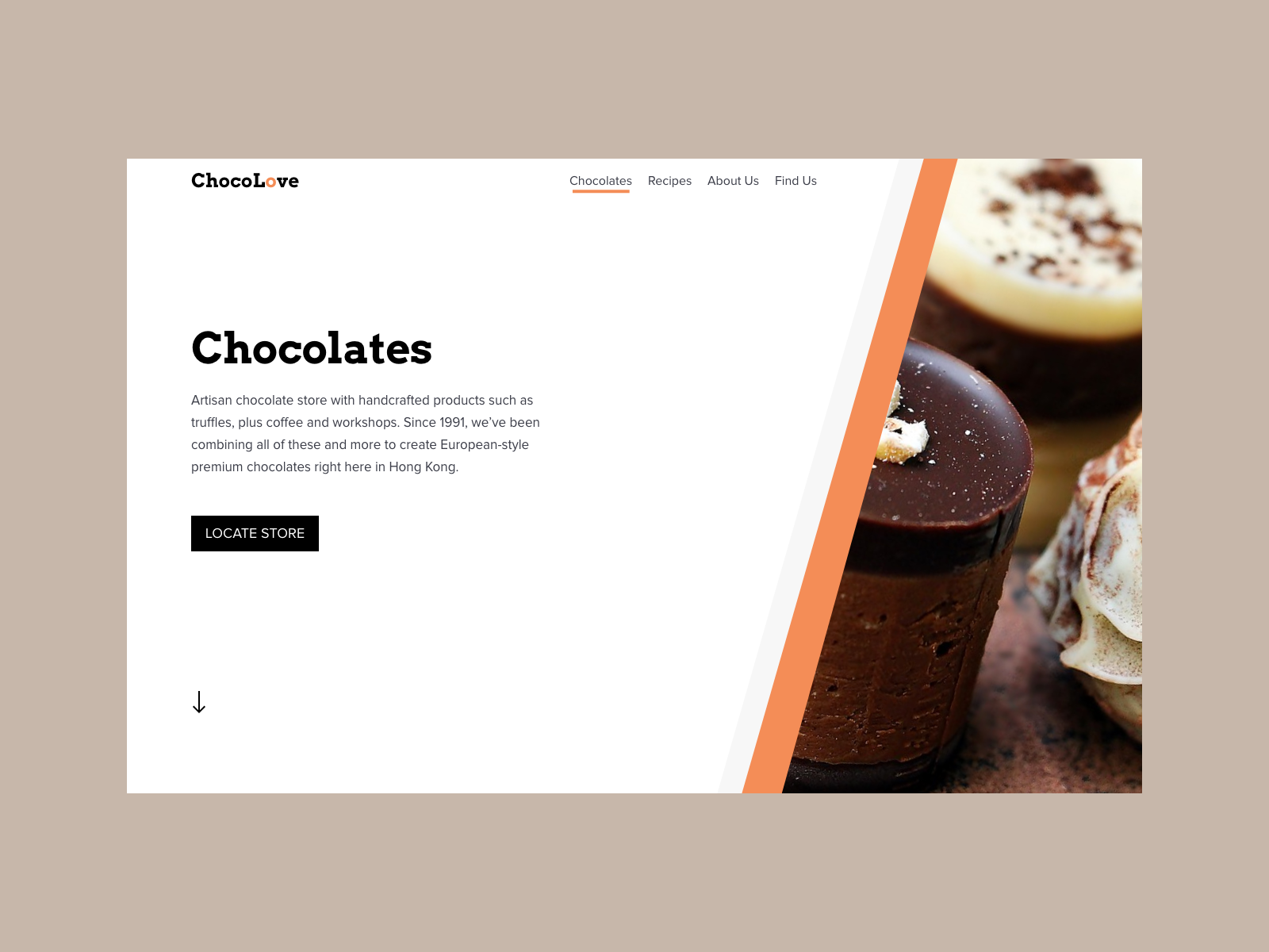 Chocolate web design concept by Ian Callaghan on Dribbble