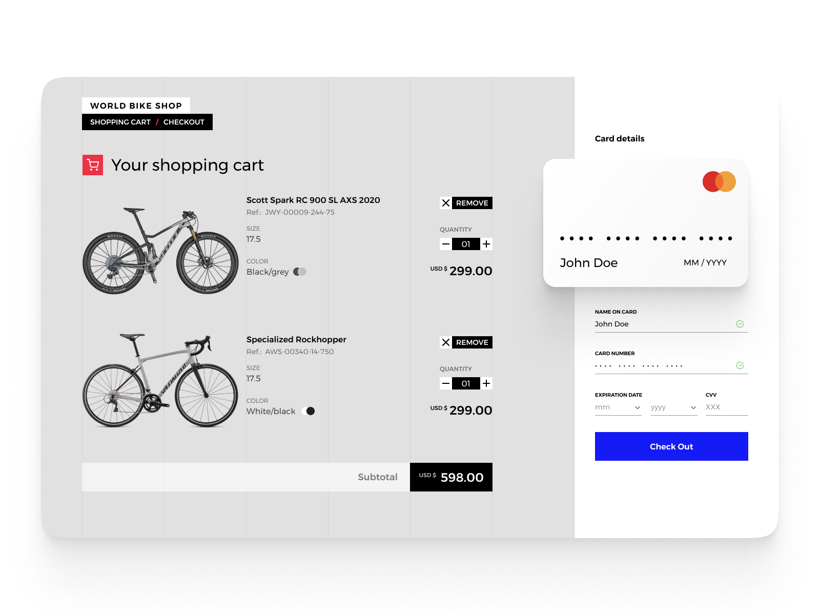 Challenge 002 #dailyUI - Checkout form by Ney Barão on Dribbble