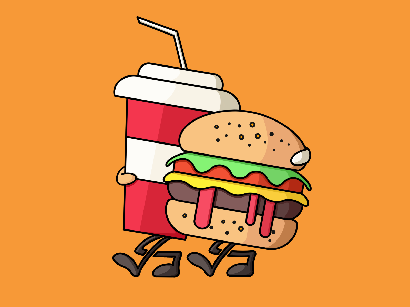 Fast Food Friends by Jay on Dribbble