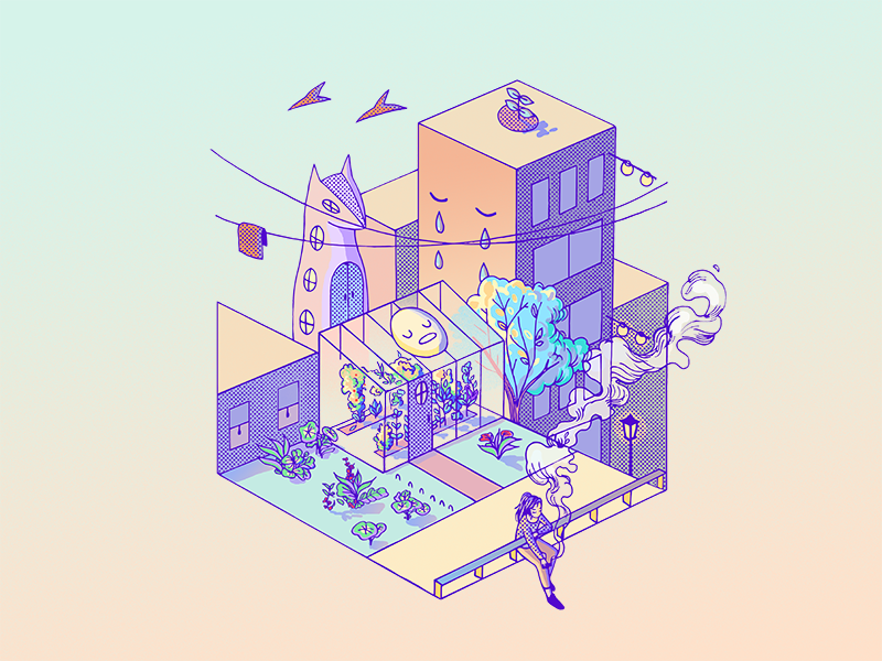 Floating City by Jenny Yu on Dribbble