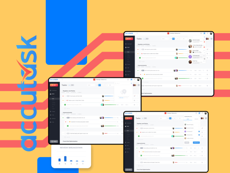 Accutask Dashboard Design by Md Shahajahan on Dribbble