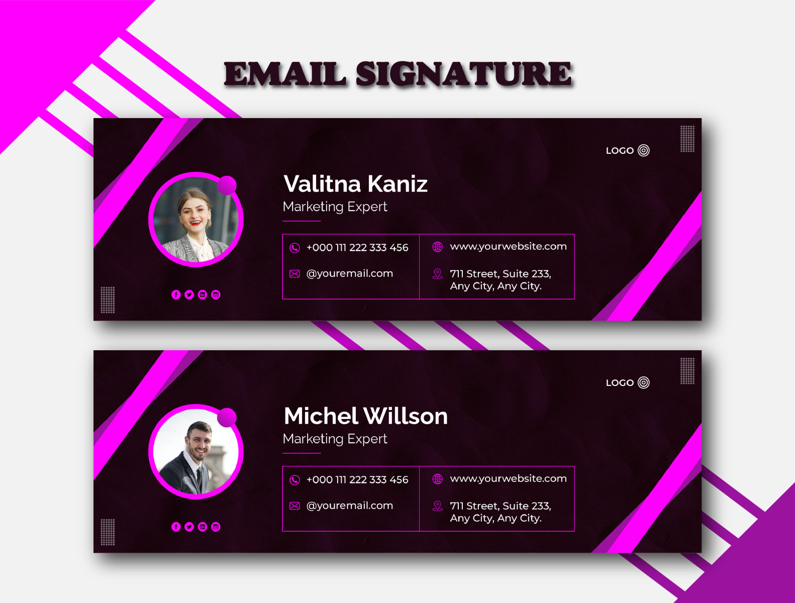 Email Signature Template by Rudra Dey on Dribbble