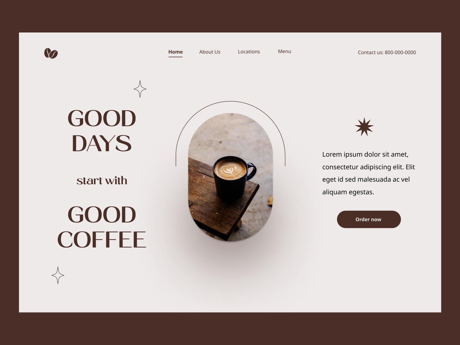 Coffee Landing Page by Dani Banton on Dribbble