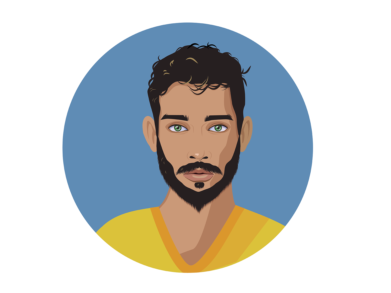 Vector portrait by Olga Plekhun on Dribbble