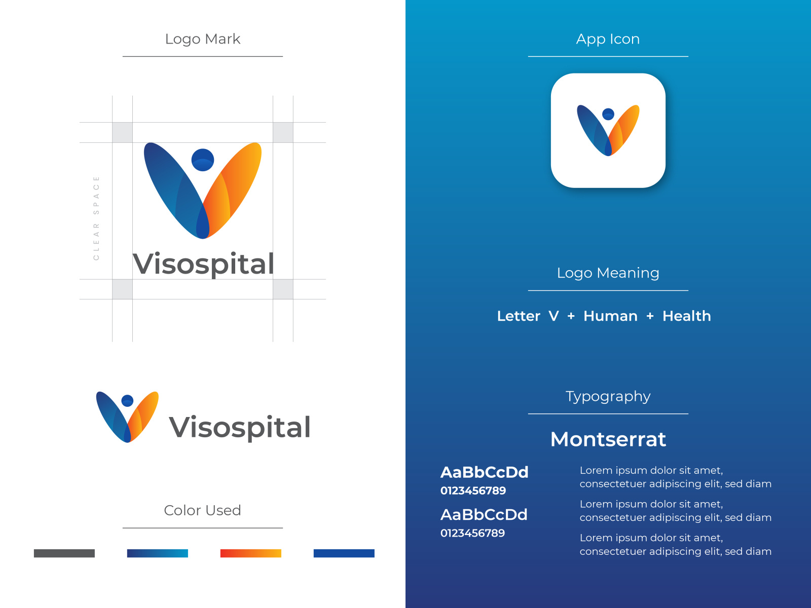 Visospital | Abstract Letter V Human Care Logo by Shoriful Islam on ...