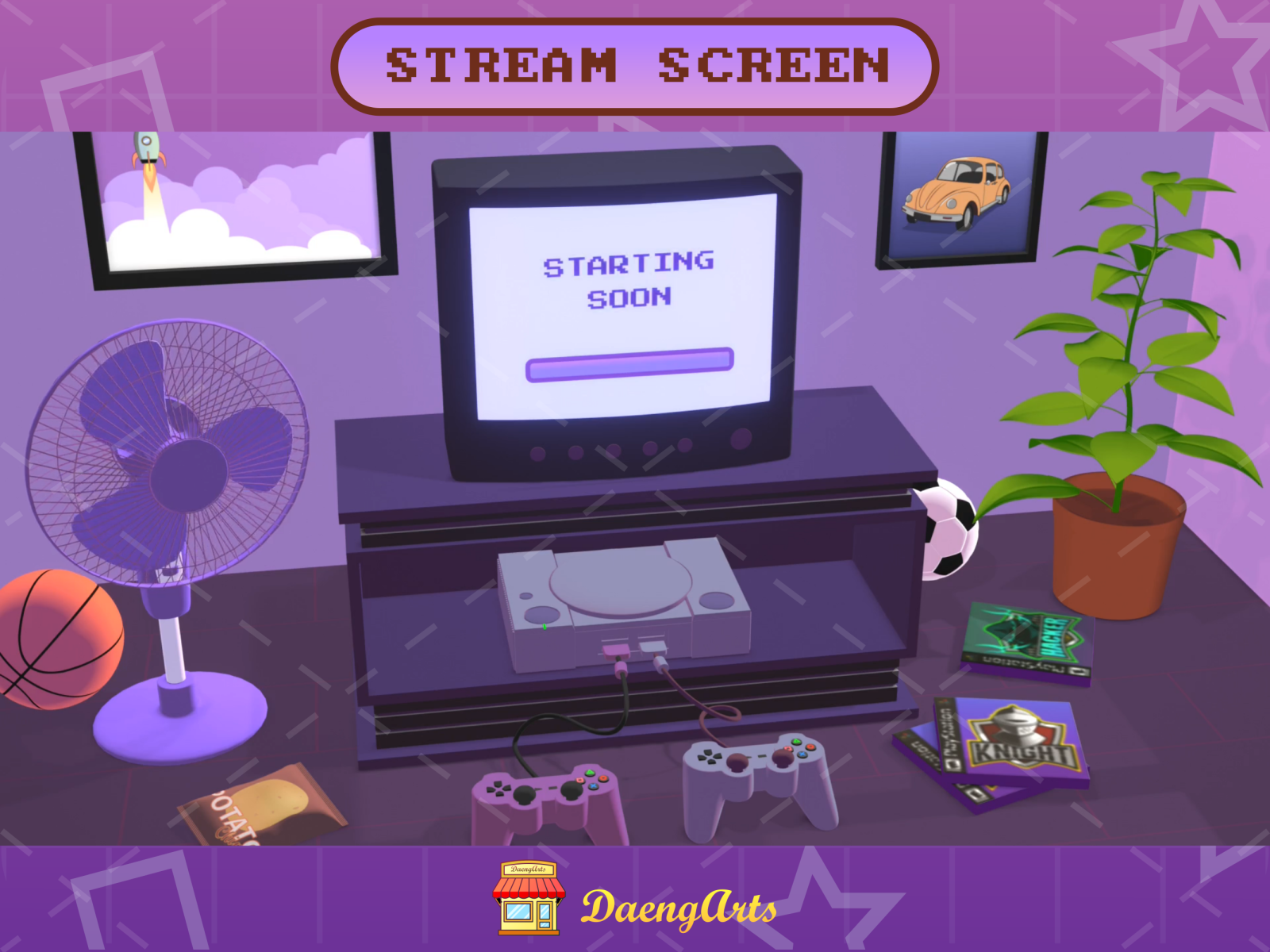 6x Animated Stream Screen - 90's Classic Retro Game Console by Daeng ...