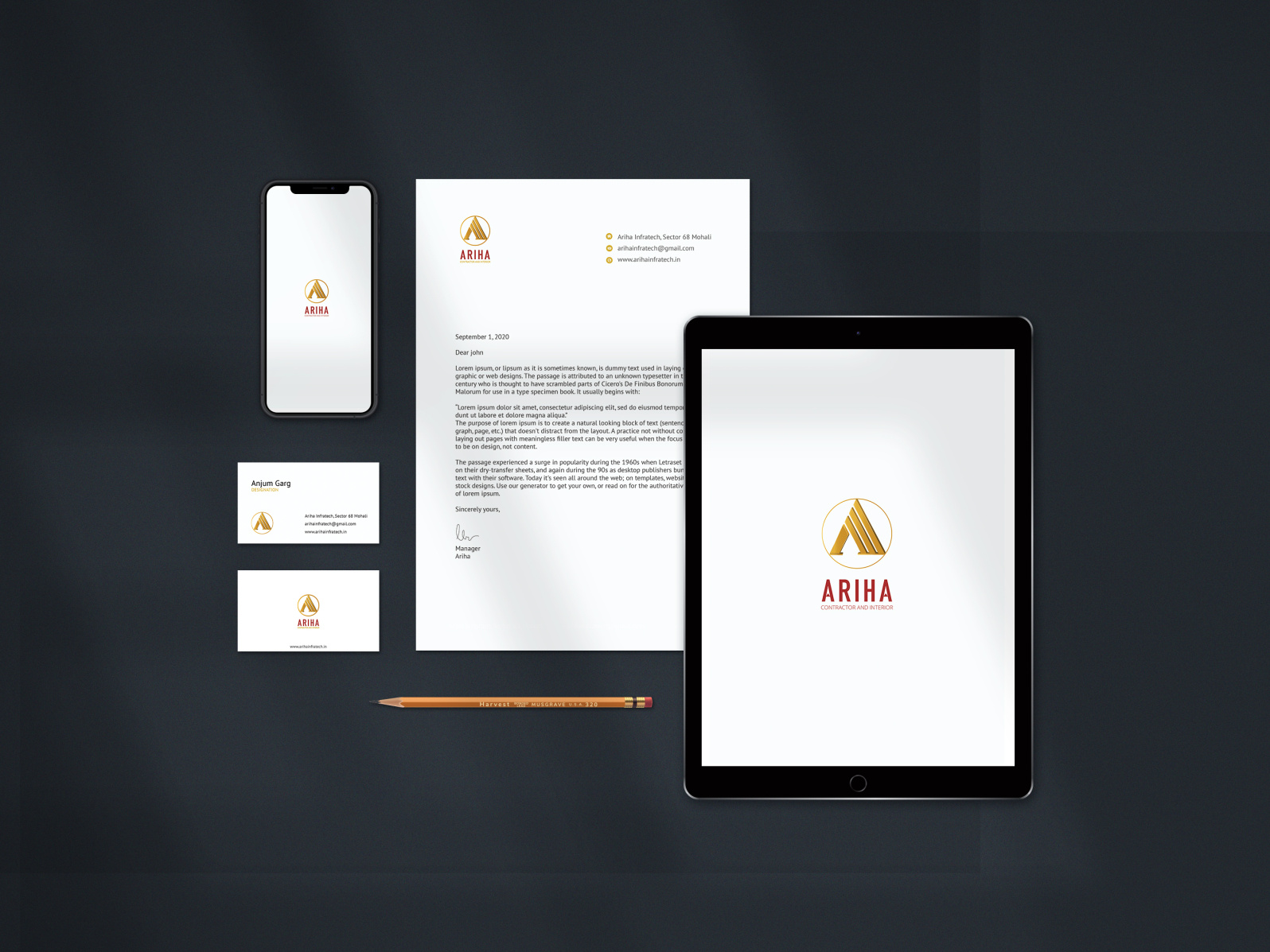 Ariha Stationery Design by Mehak Tuli on Dribbble