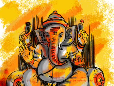 Ganesha Digital Painting by Mehak Tuli on Dribbble