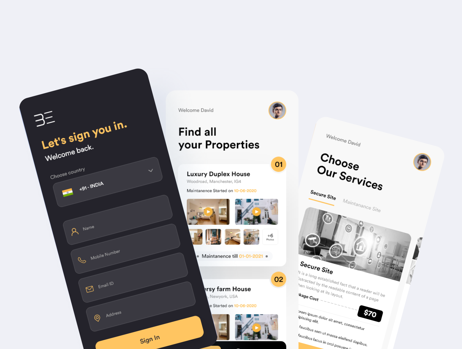Property Maintenance app by Siby Paulose on Dribbble
