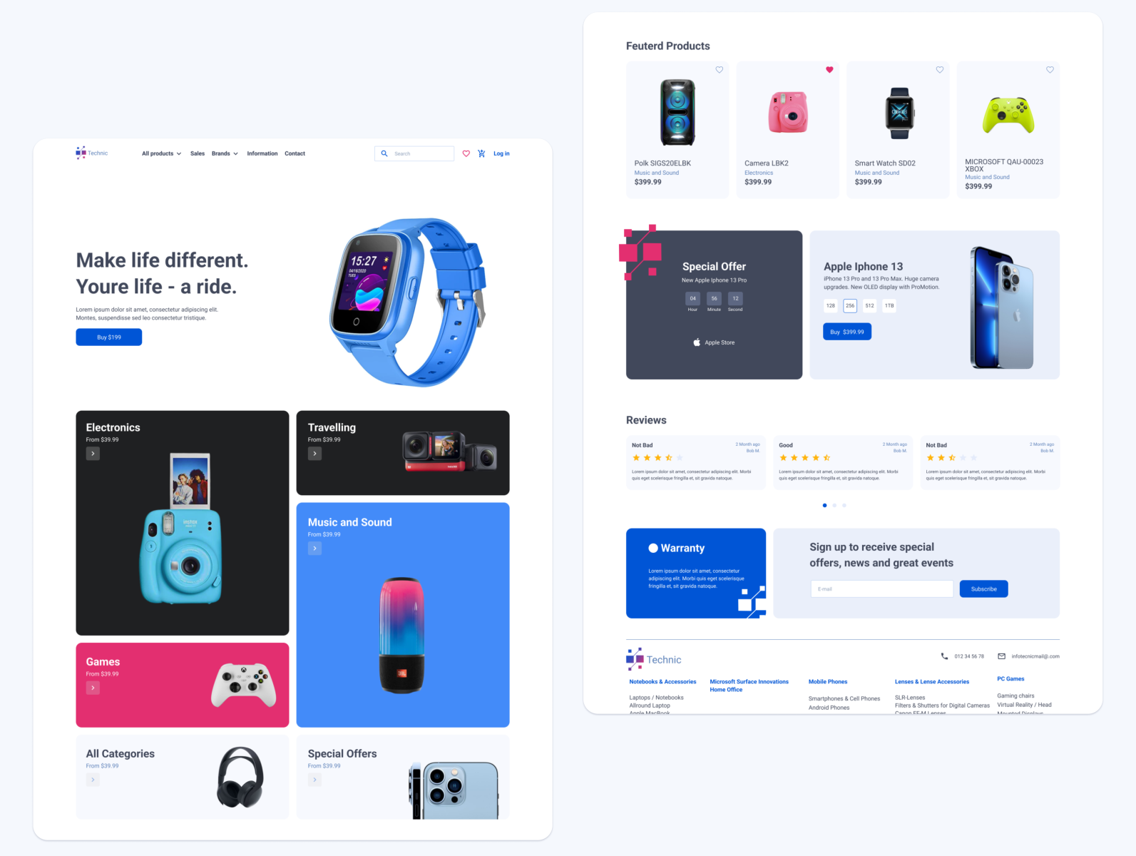 Technic web page design by Marina Mnatsakanyan on Dribbble