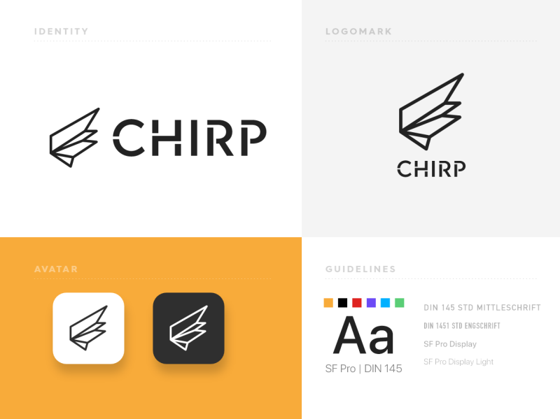 Brand & Identity: CHIRP by Vip Sitaraman on Dribbble