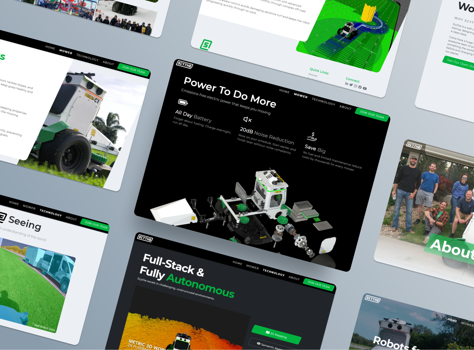 Robotics Website: Scythe by Vip Sitaraman on Dribbble