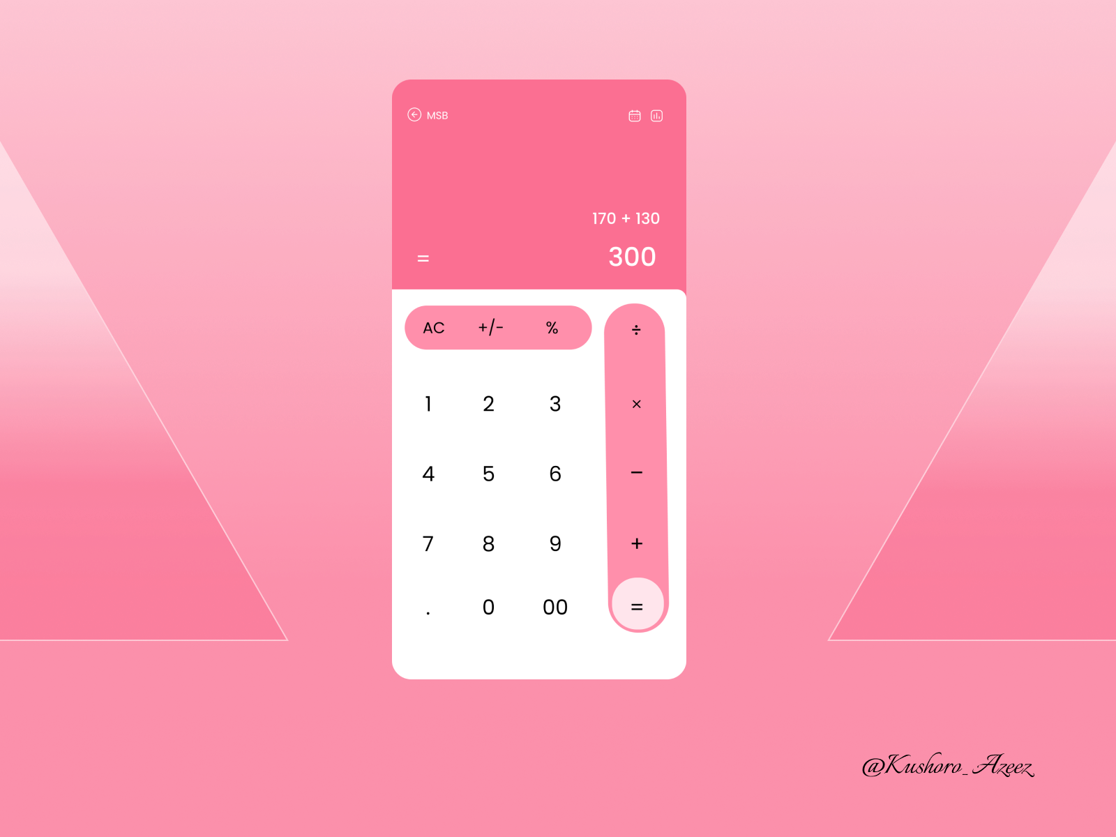 Phone Calculator Design by Azeez Kushoro on Dribbble