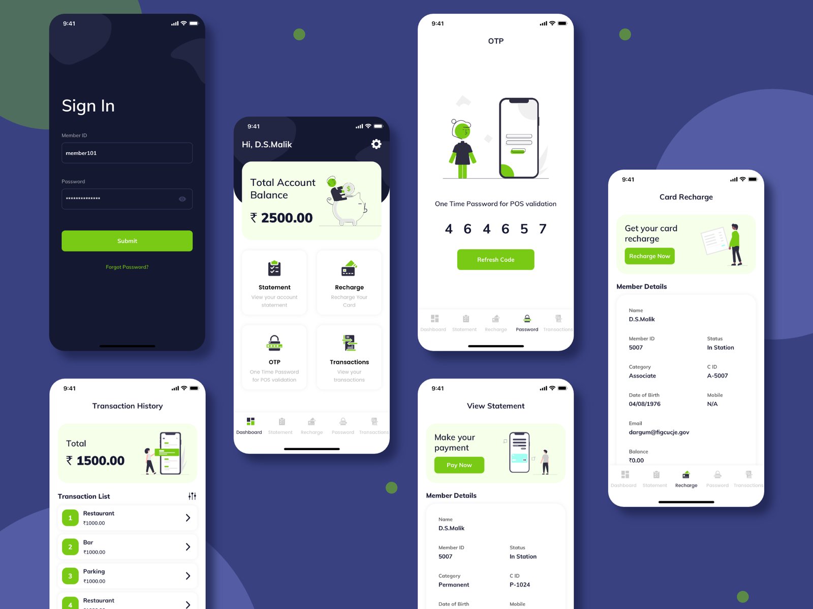 Recharge - UI by Mahendra Pratap Singh on Dribbble