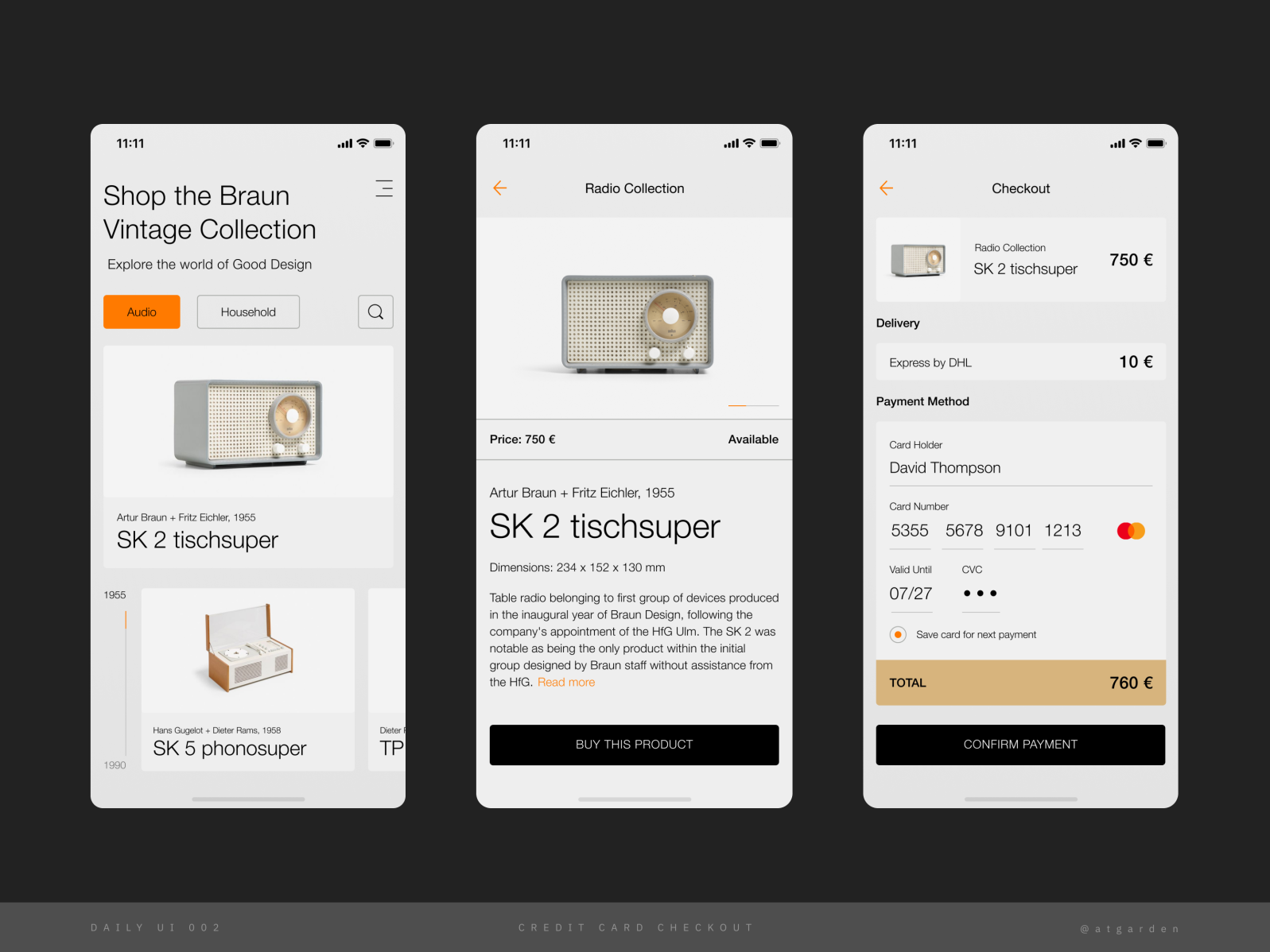 Daily UI | 002 Credit Card Checkout by Anh Thaoo 🌱 on Dribbble