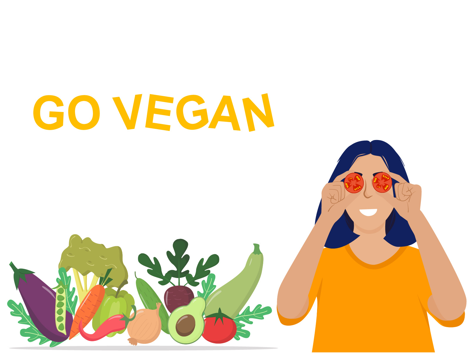 Go vegan by Lyudmila Truskalo on Dribbble