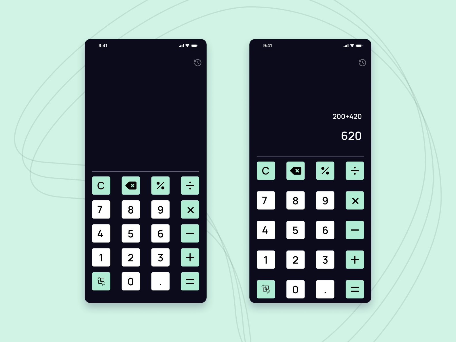 Calculator App UI by Deborah Ebeh on Dribbble