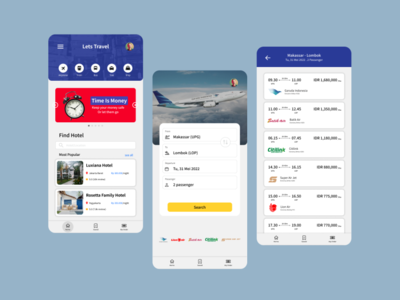 Travel Ticket UI Design by Fadel Muhammad on Dribbble