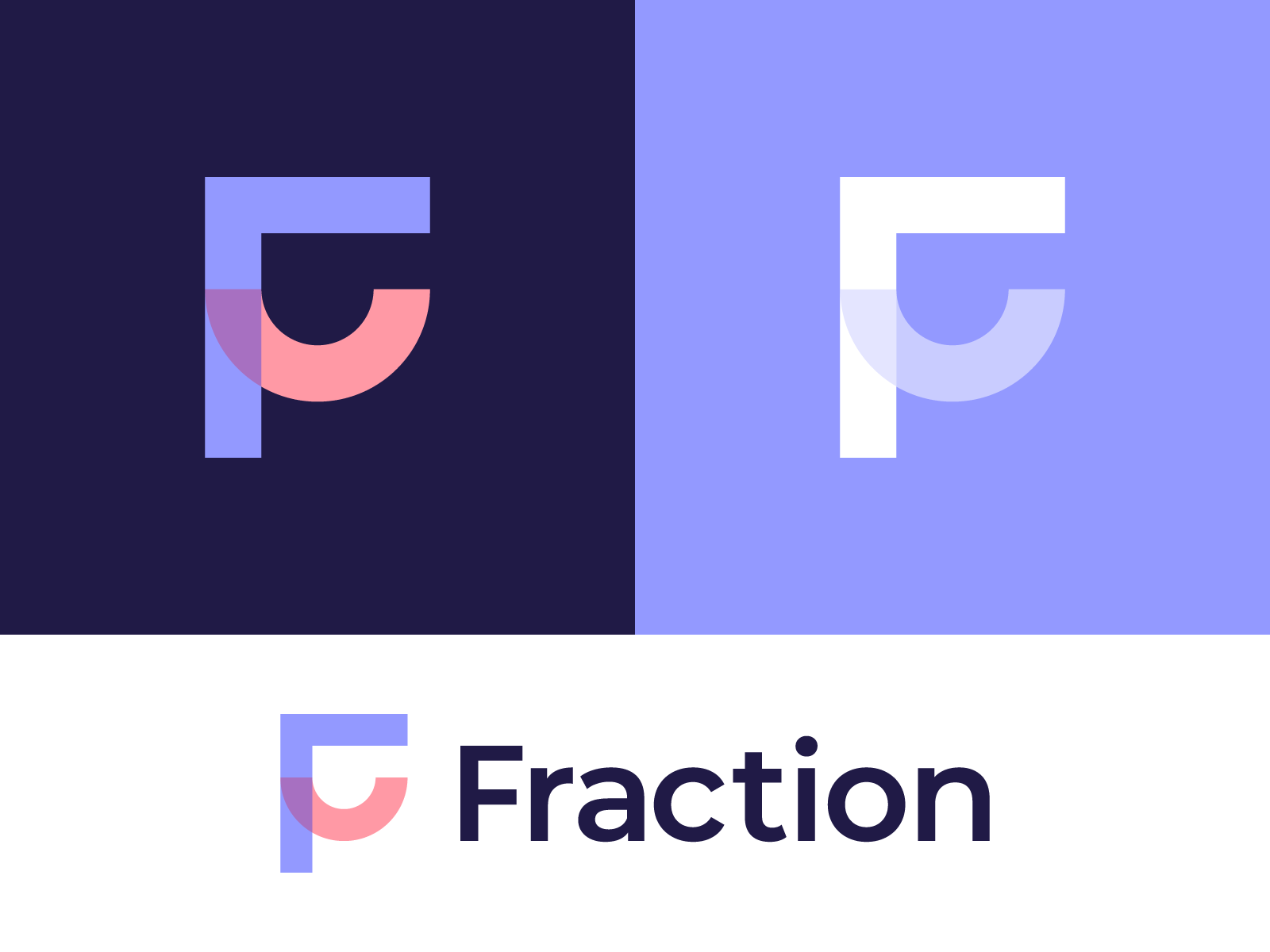 Fraction | Logo design by Oleg Coada on Dribbble