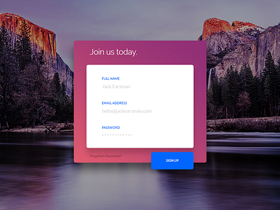 Daily UI 001 - Sign Up Form (Fixed Negitive Space) by Jack 🤙 on Dribbble