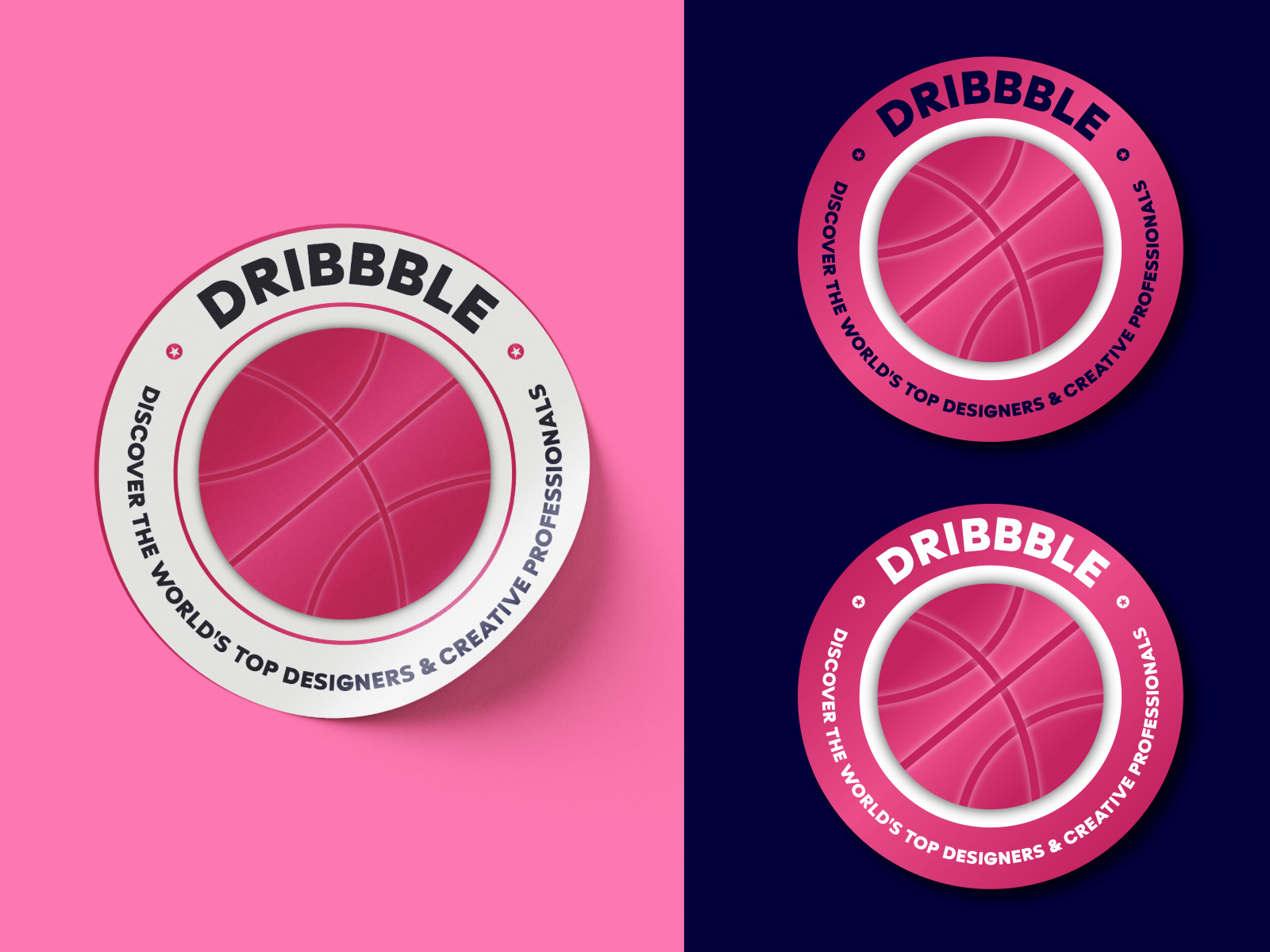 Dribbble Sticker Design Concept by MD. Rakib Hasan on Dribbble