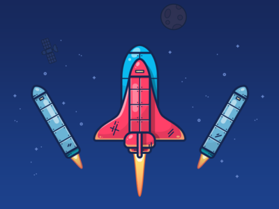 Space Shuttle Orbit Launch Stages