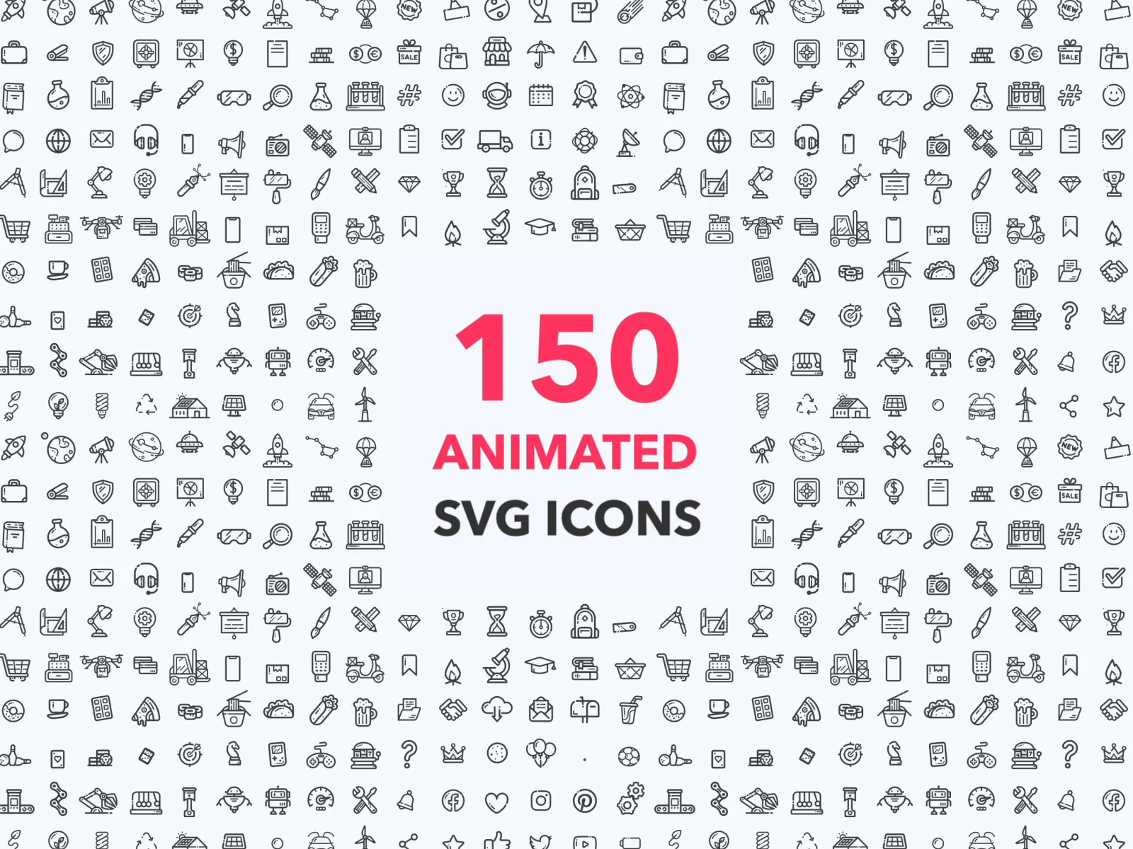 150 Animated Icons Pack by Alex Kunchevsky for OUTLΛNE on Dribbble