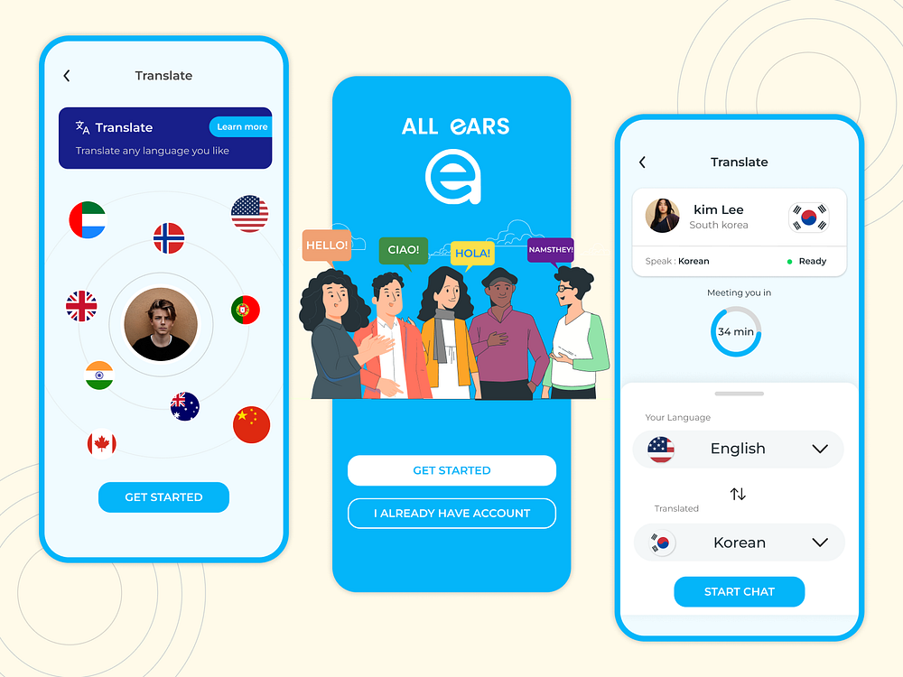 Translation App Designs Themes Templates And Downloadable Graphic