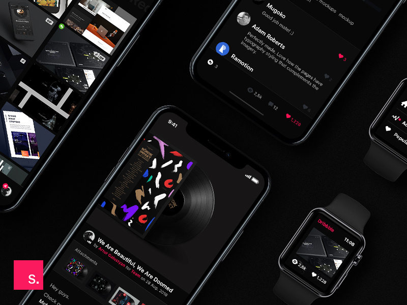 Black Dribbble - Shot Screen Description by Artur Galustyan on Dribbble