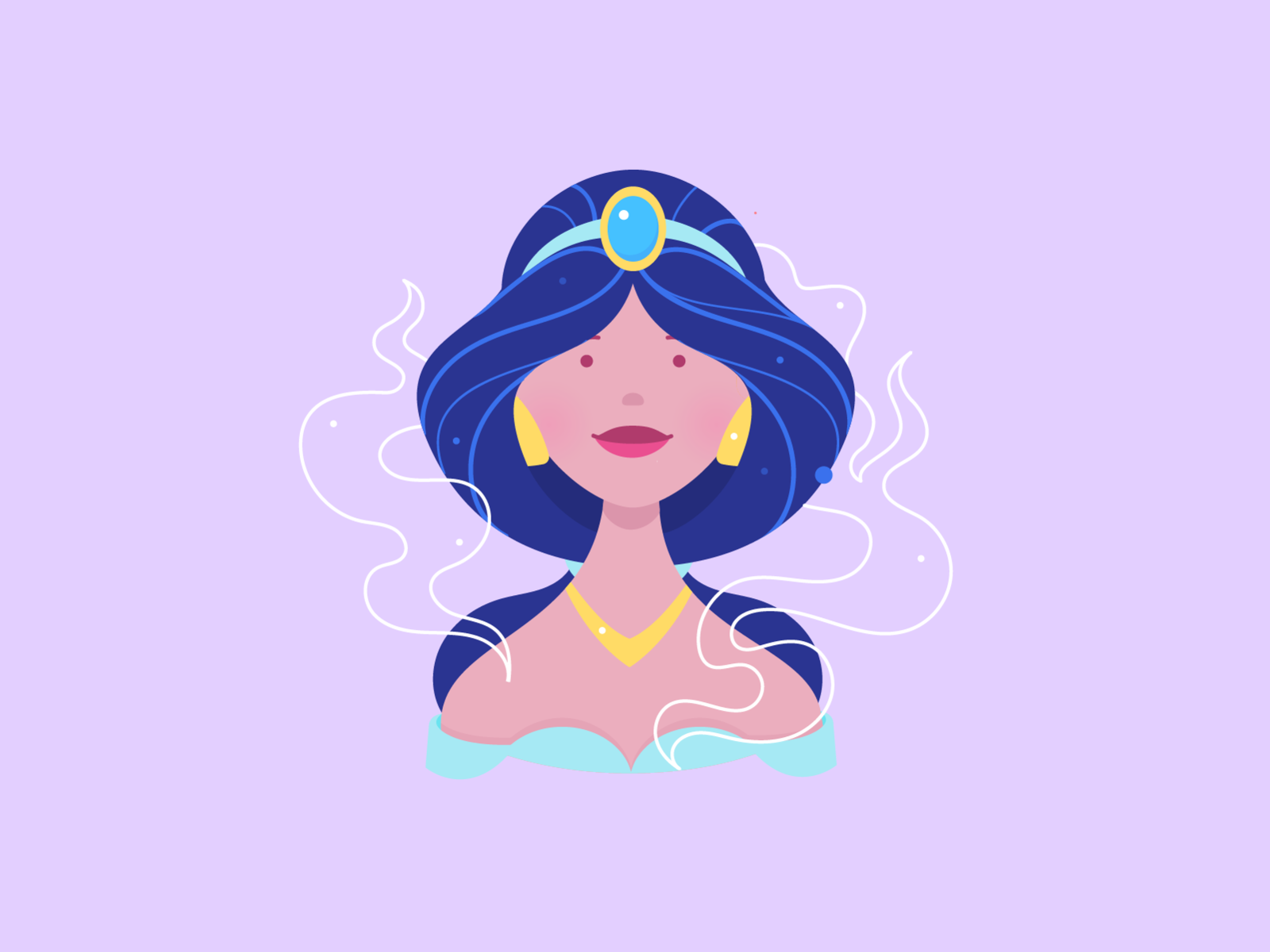 Disney Avatars - Jasmine by Andi Adams on Dribbble