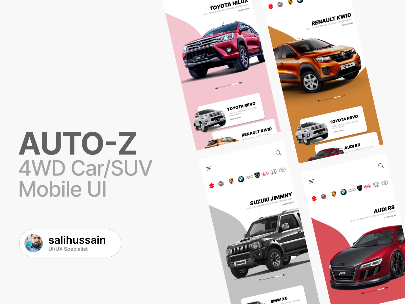 Auto-Z | 4wd Car/SUV Mobile App by Syed Ali Hussain Rizvi on Dribbble