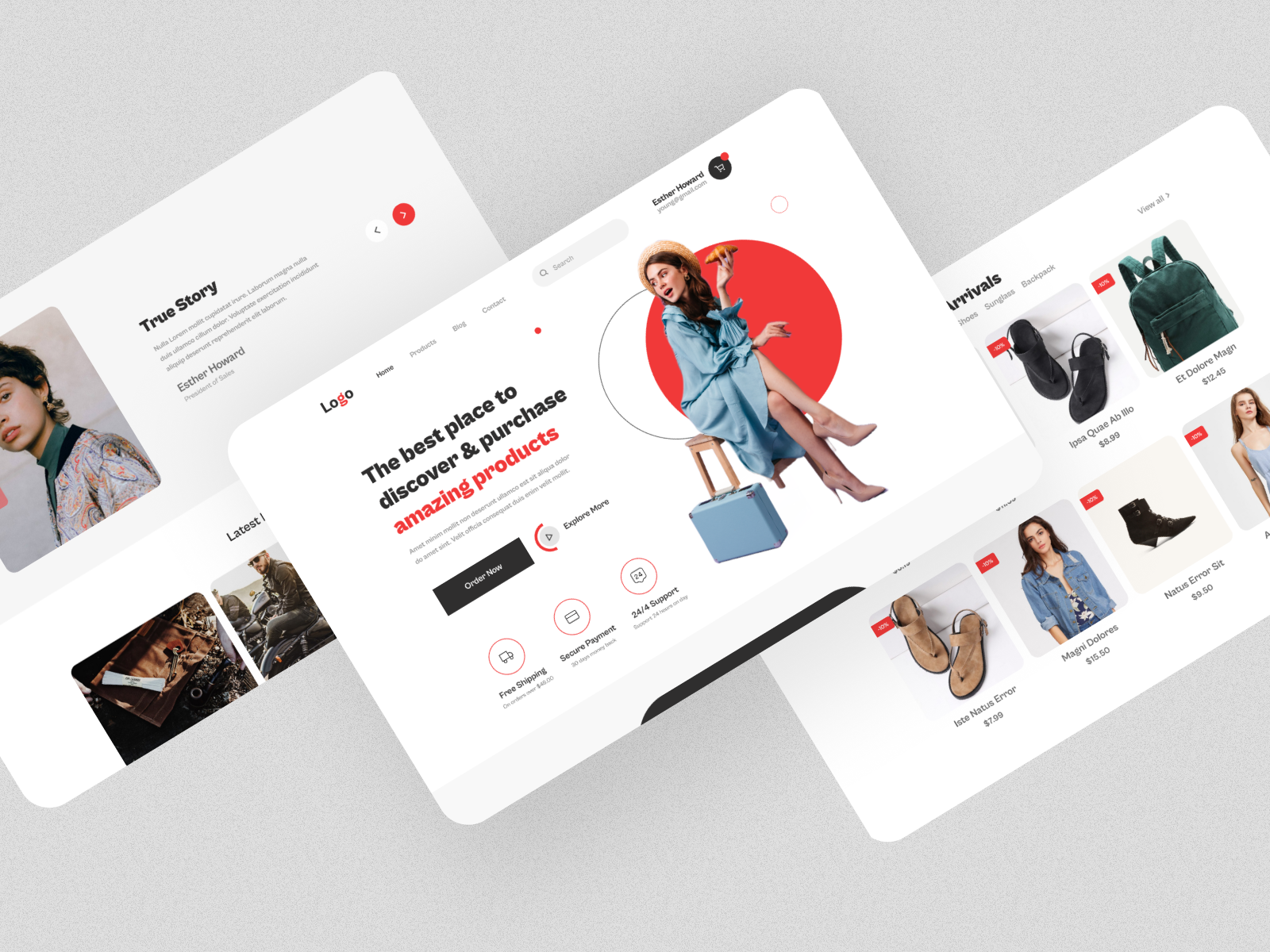 E-commerceFull Landing Page Design by Shamim Ahmed on Dribbble