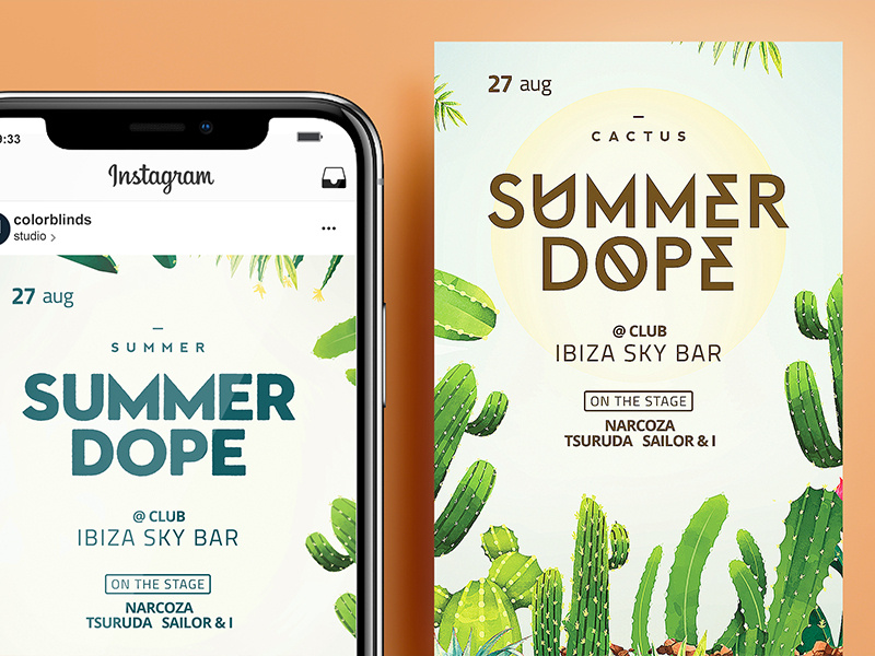 Summer DOPE Flyer by DusskDesign on Dribbble