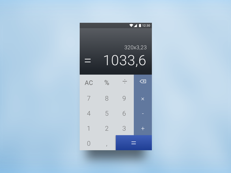 Dailyui004: Calculator by Virginia Pascual on Dribbble