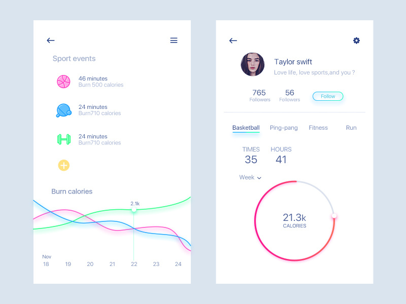 UI-(18/21) Sport events by runner on Dribbble