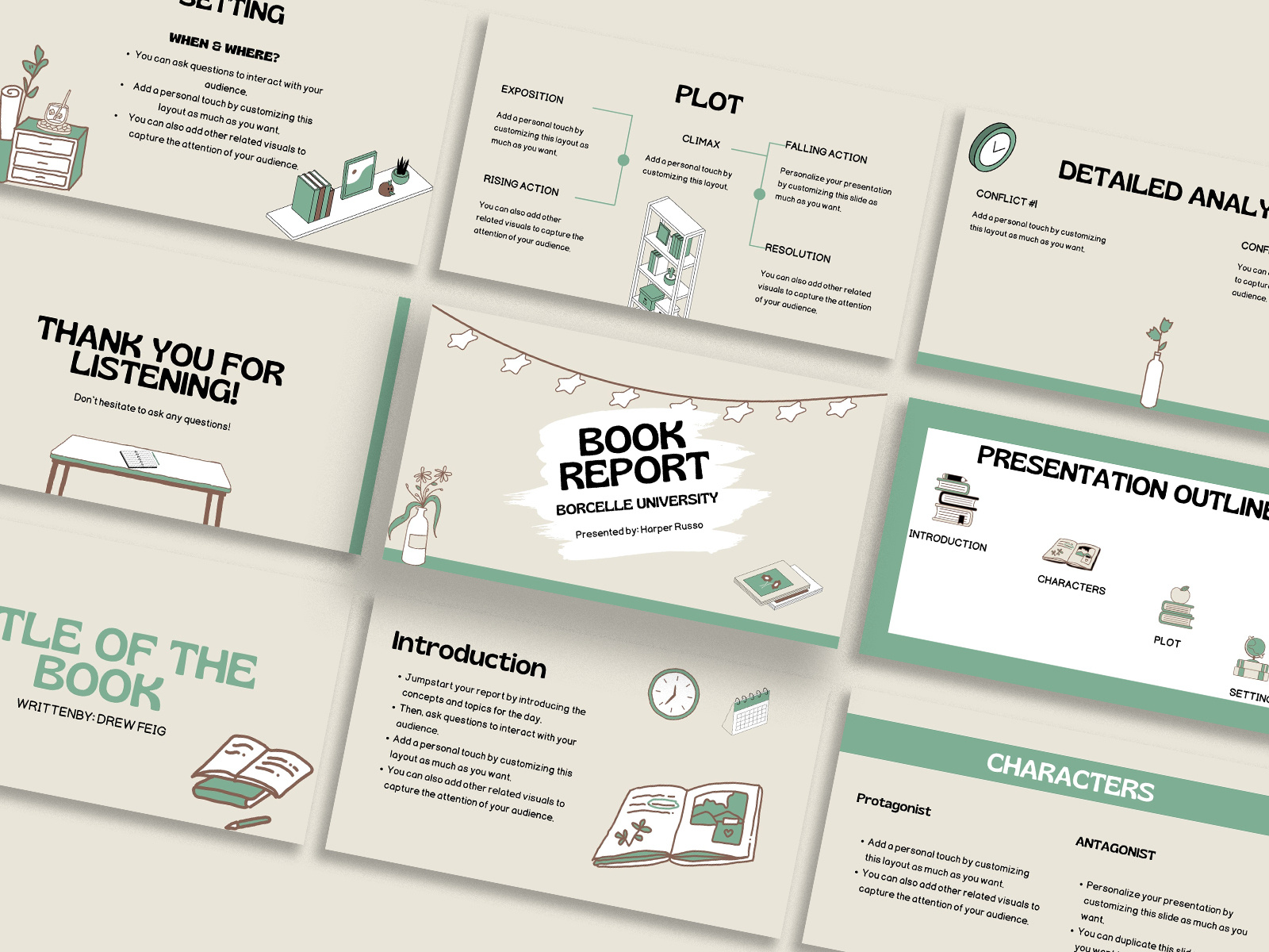 Book Report Education Presentation Template by Subrota Chakroborti on ...