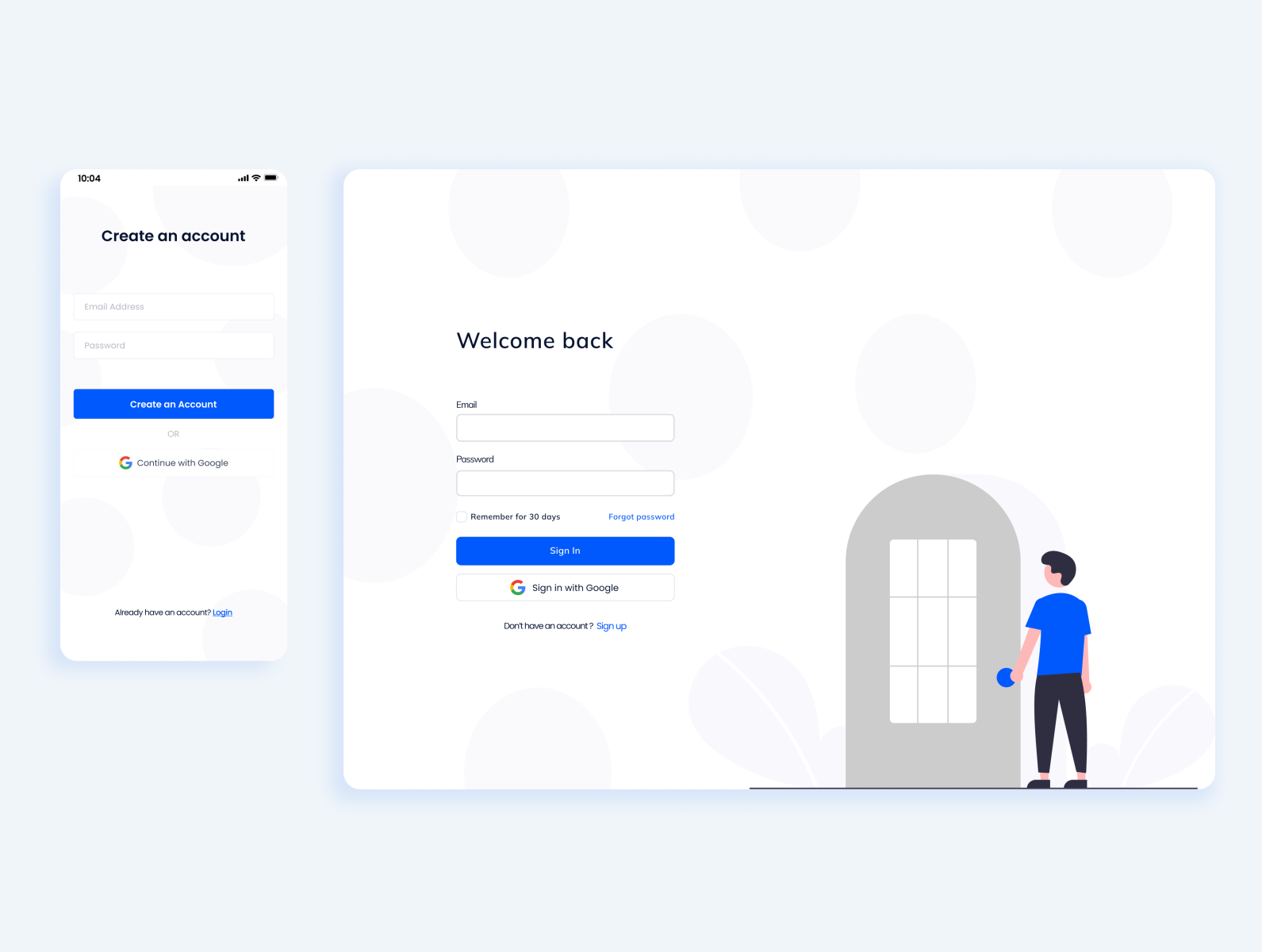 Sign in and Sign up page by Snigdha PV on Dribbble