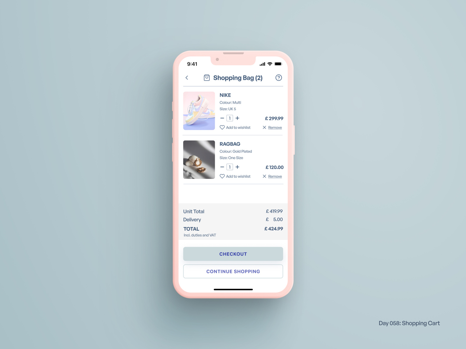Daily UI 058: Shopping Cart by Hiroe Ito on Dribbble