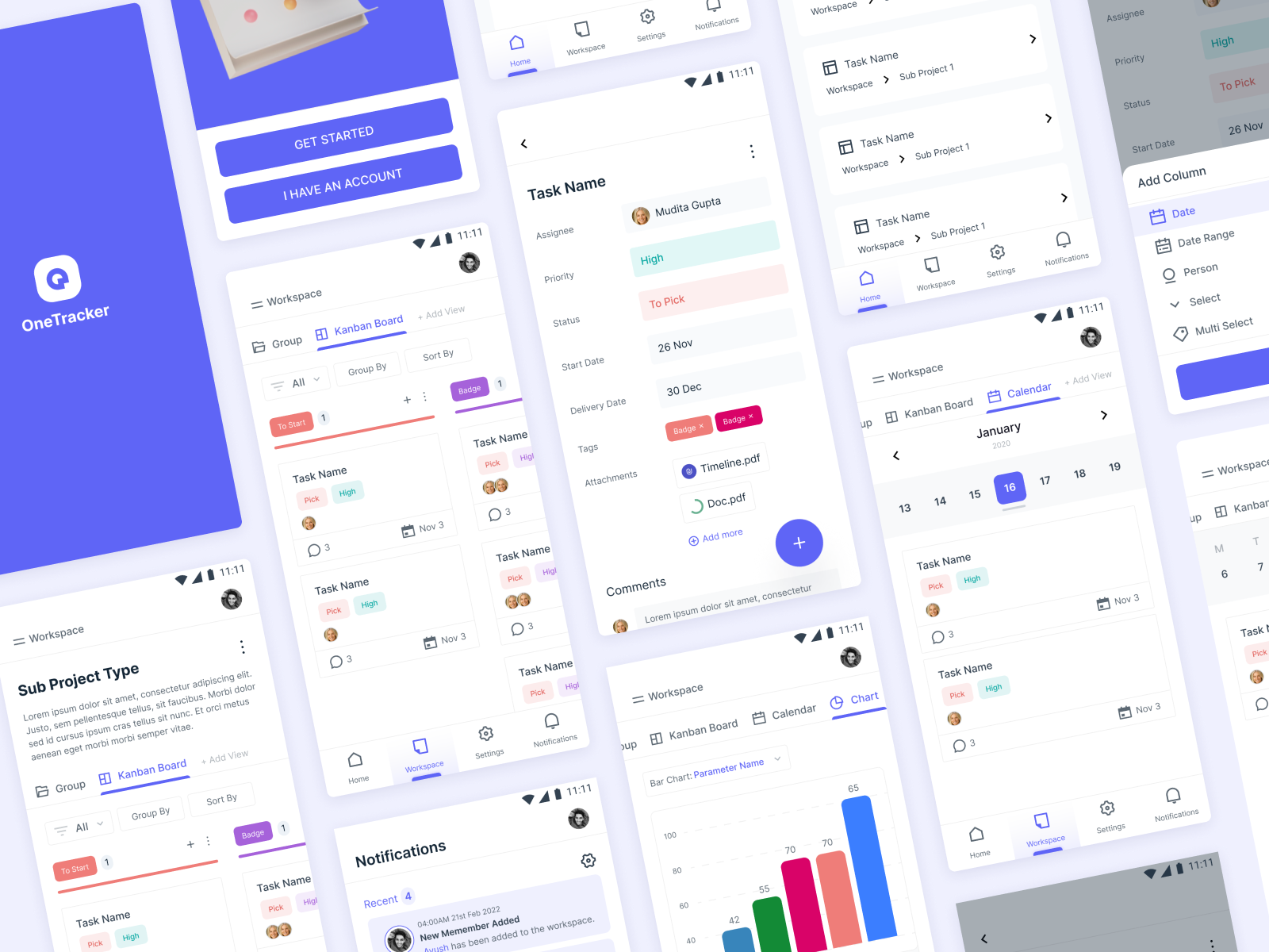 One Tracker - Mobile App by Ayush Parashar on Dribbble