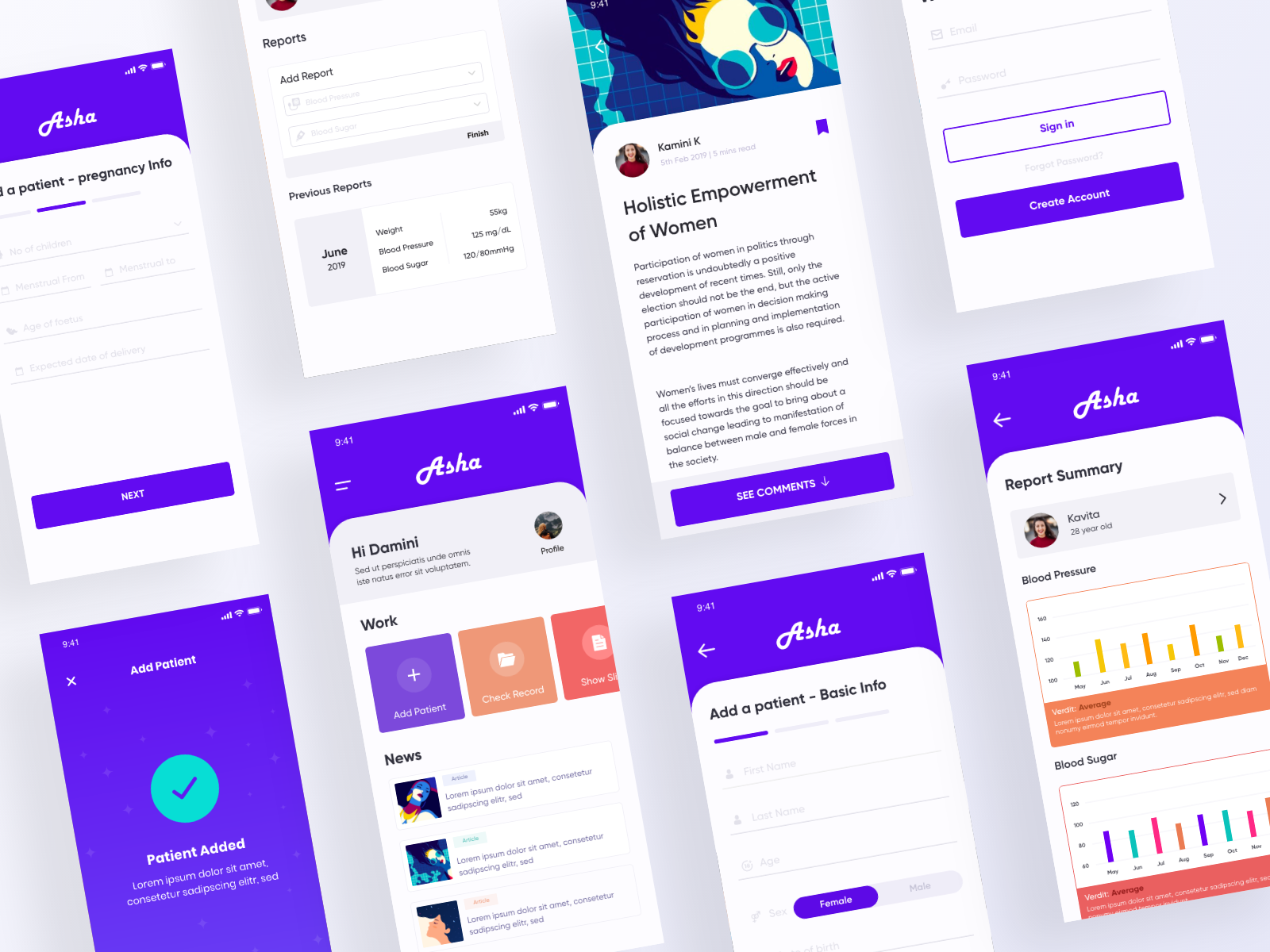 Asha - App for Asha Workers by Ayush Parashar on Dribbble