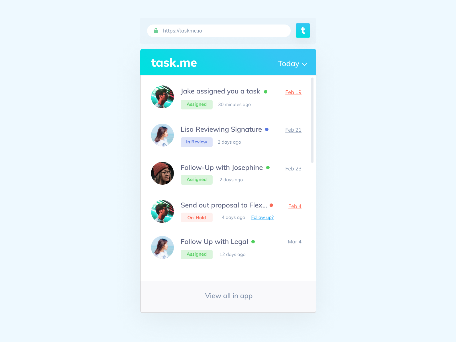 Daily Ui 027 Dropdown Chrome Extension Task Manager By Corey Mines On Dribbble