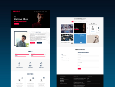 Portfolio Website by Mahmud Jibon on Dribbble