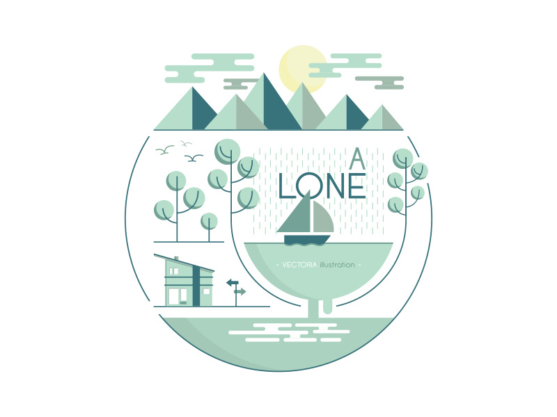 A LONE by Vectoria on Dribbble