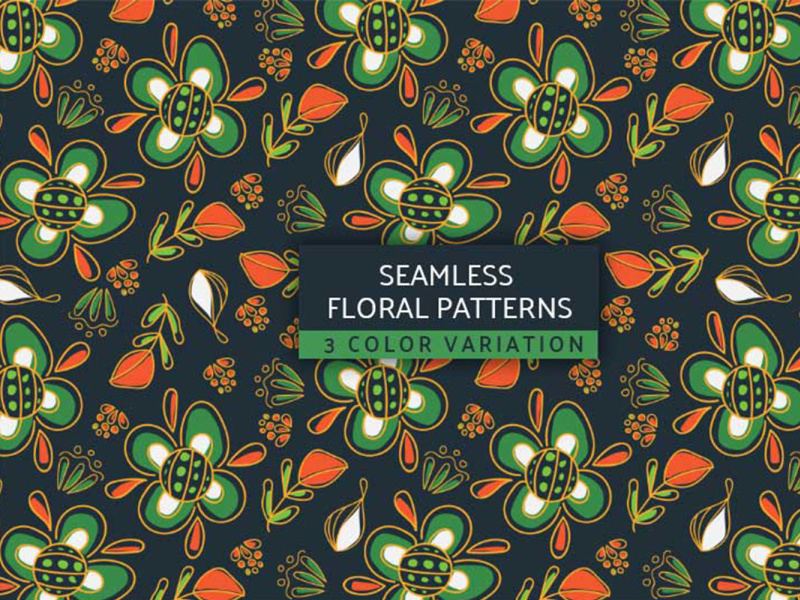 Seamless floral vector pattern by Graphic Brooli on Dribbble