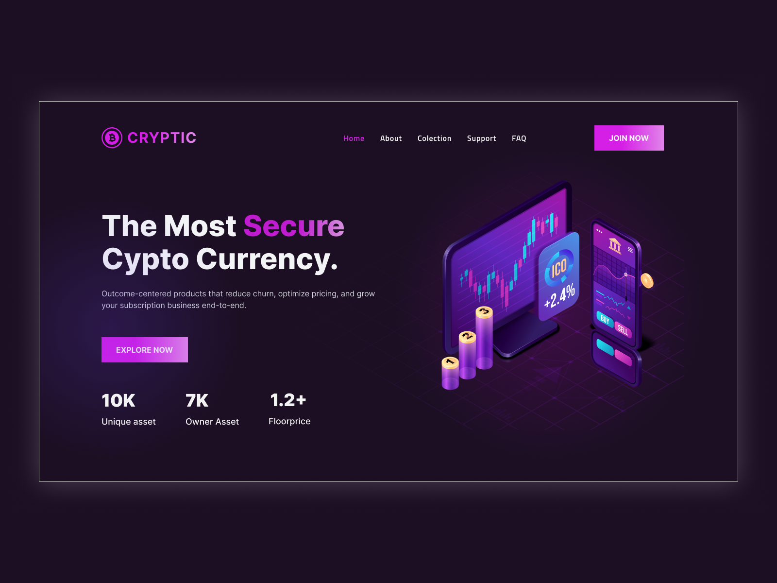 Cryptic Web Design by UMMY AMERIN ASHA on Dribbble