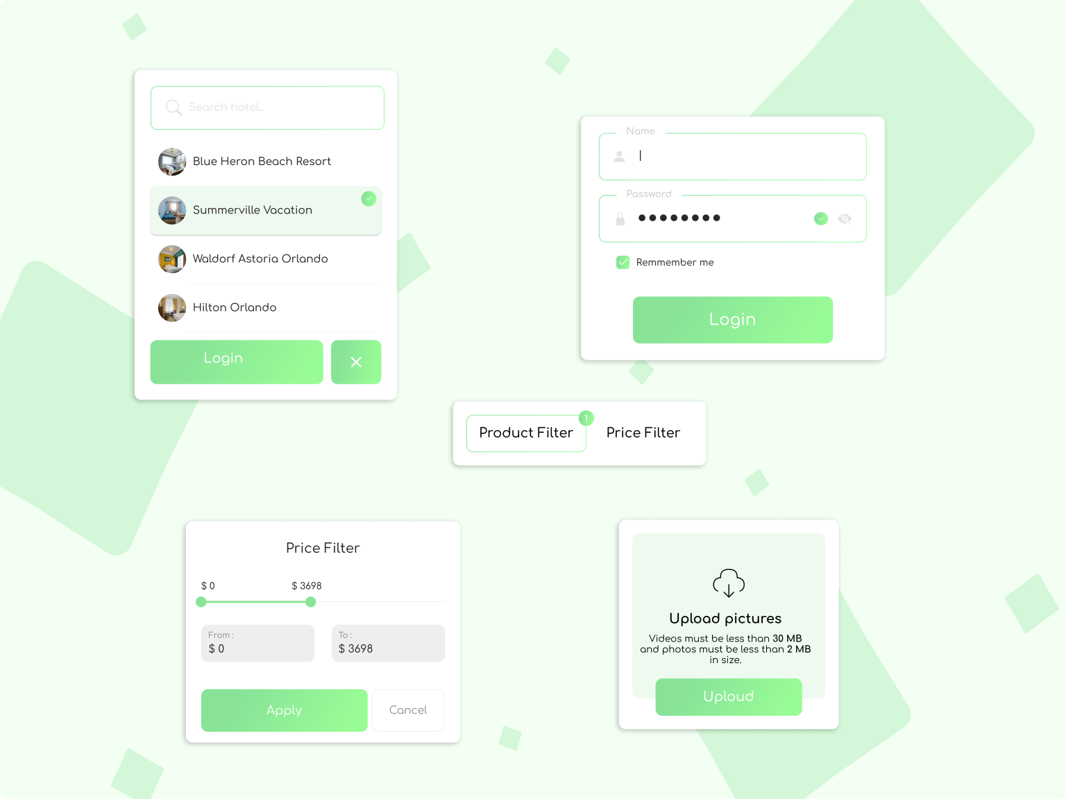 Input Components by Yulia Storozh on Dribbble