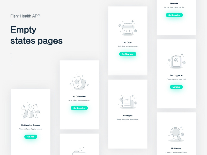 Empty states for Health app by sweetie on Dribbble
