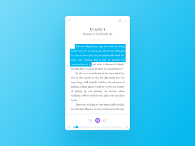 Reader & Player for Books by Monika Michalczyk for Softnauts on Dribbble