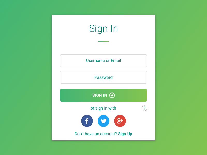Sign In Form Design by Yogesh Kumar on Dribbble