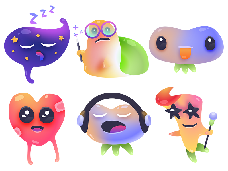 Stickers Kingdom Flou #1 by Andrea Boi on Dribbble